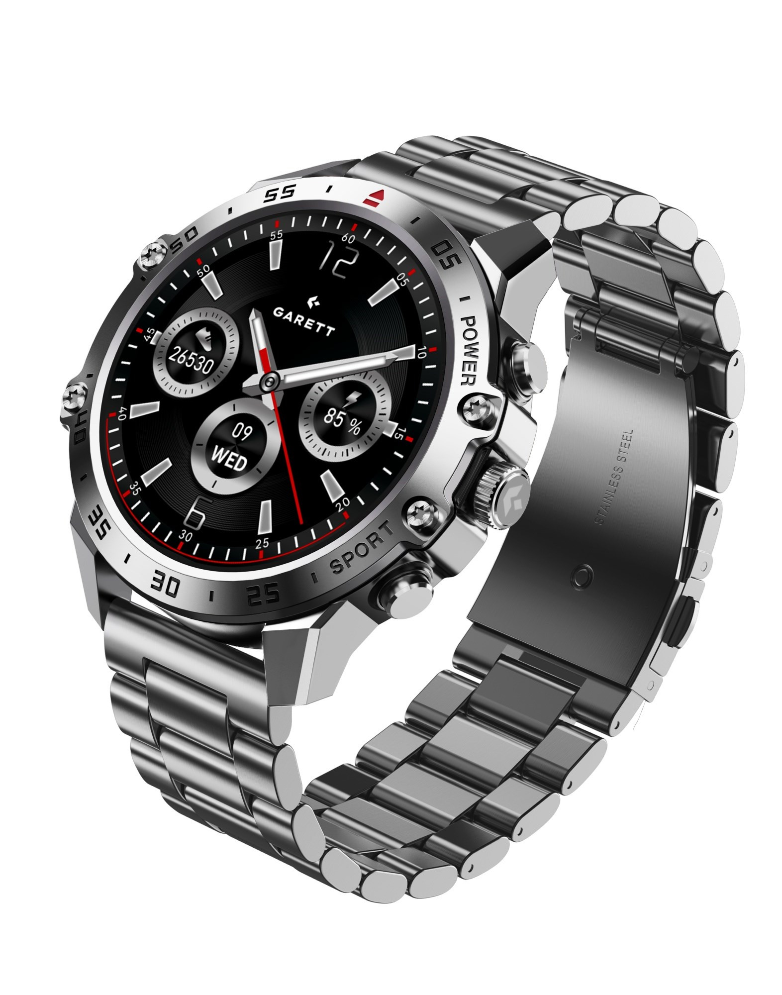 Garett Smartwatch V14 Silver Steel - E-Shop CINEMA+ spol. s r.o.